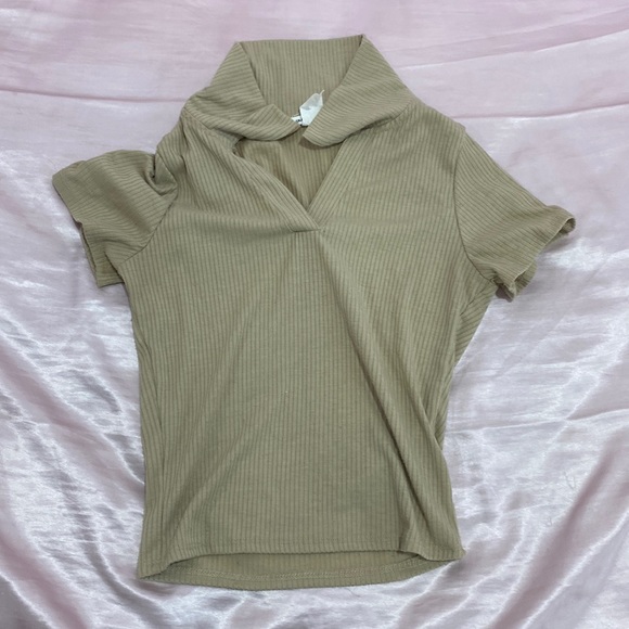 Caution To The Wind | Tops | Worn Once Tan Crop Top Good As New | Poshmark